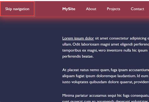 Image result for Skip Navigation. Create