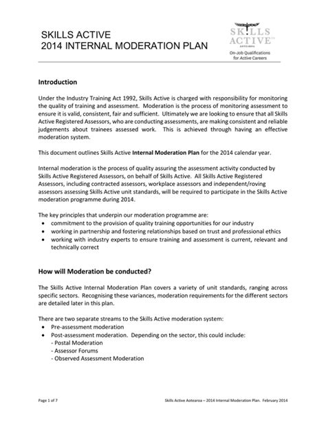 Image result for Example of Moderation Plan