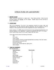 Image result for Lab Report Structure
