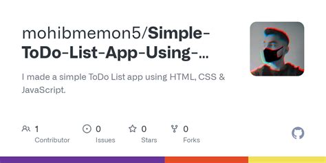 Image result for To Do Application GitHub HTML/CSS JS