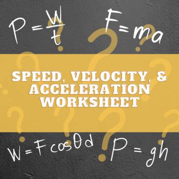 Image result for Physics Acceleration Worksheet