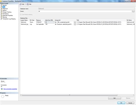 Image result for Database Properties SQL Server