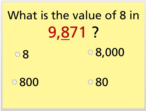 Image result for Multiple Choice Place Value Worksheets