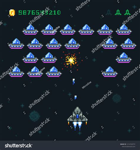 Image result for Space Invaders Pixel Shield