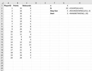 Image result for Systematic Sampling Example Excel