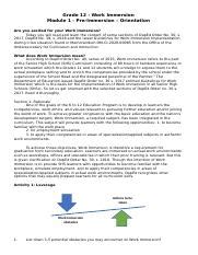 Image result for Work Immersion Module 3