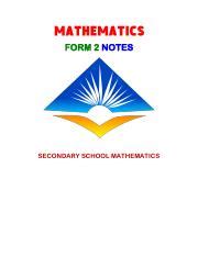 Image result for Form 2 Maths Notes