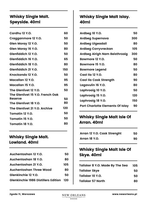 Image result for Alcohol Menu