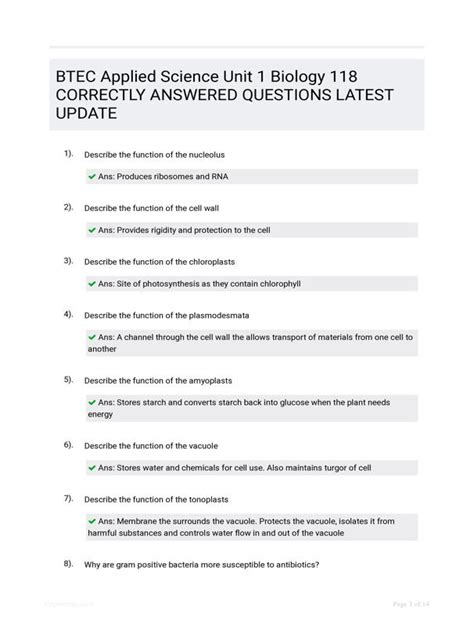Image result for BTEC Applied Science Unit 7 Question 1