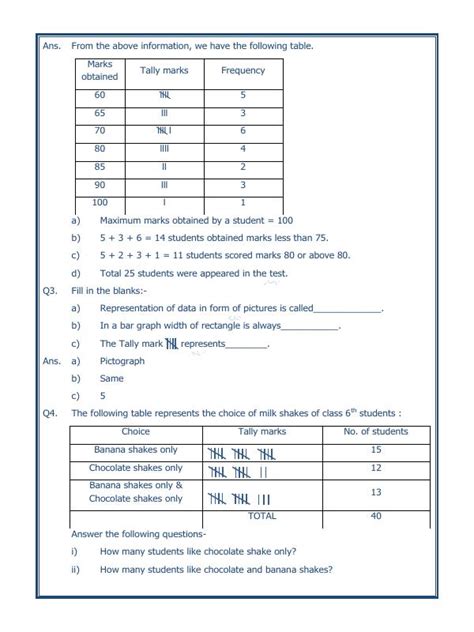Image result for Data Handling Practice Questions