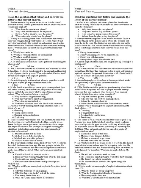 Image result for Implicit and Explicit Questions