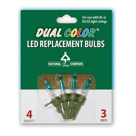 National Tree Company Replacement Dual Color® LED Bulbs, Color: Green ...