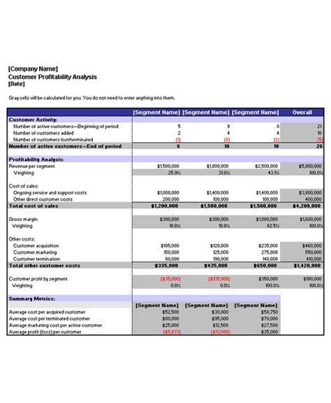 Image result for Customer Profitability Analysis Example