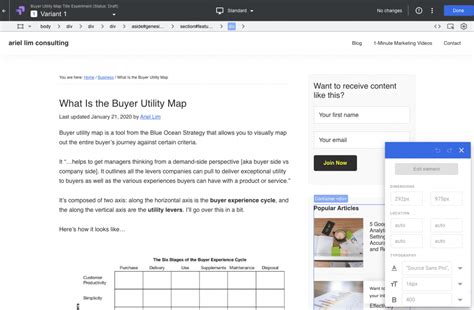 Image result for HTML in Google Optimize