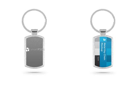 Metal Key Chain Mockup for Sublimation Design Preview