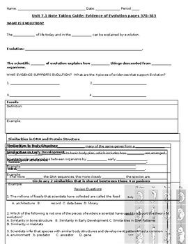 Image result for Evolution Guided Notes