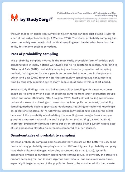 Image result for Probability Sampling Pros and Cons