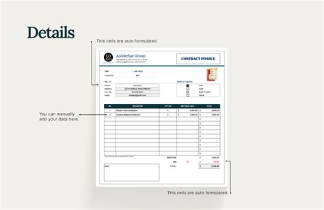 Image result for Contract Invoice Template PDF