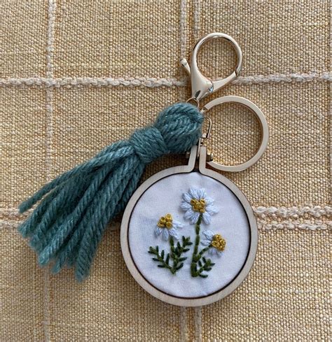 Image result for Hand Embroidered Keychains
