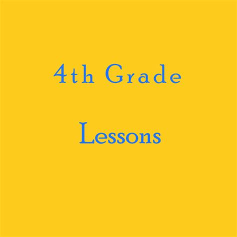Image result for 4th Grade Lessons