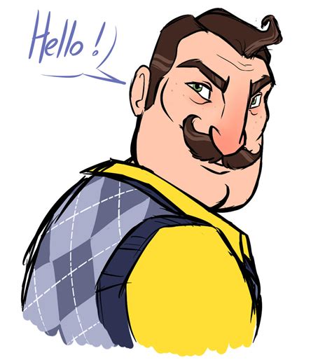 Image result for Hello Neighbor Face Drawing