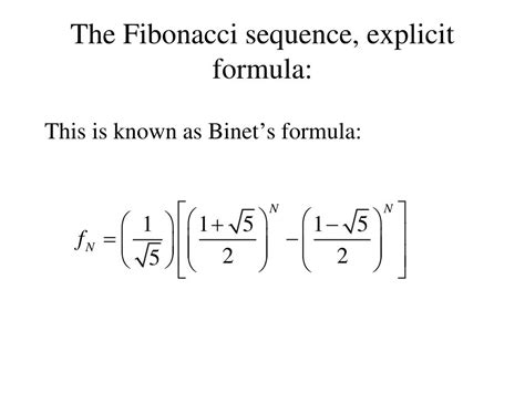Image result for Fibonacci Closed Formula