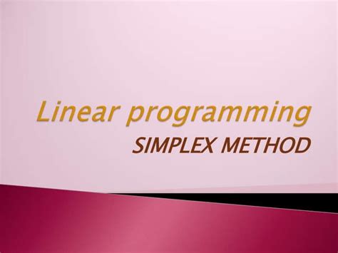 Image result for Linear Programming SlideShare