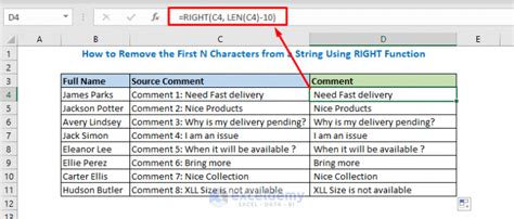 Image result for Using the Right Function in Excel