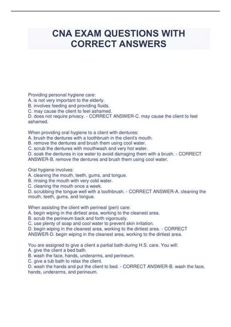 Image result for CNA Questions Worksheet