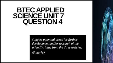 Image result for BTEC Applied Science Unit 7 Question 1