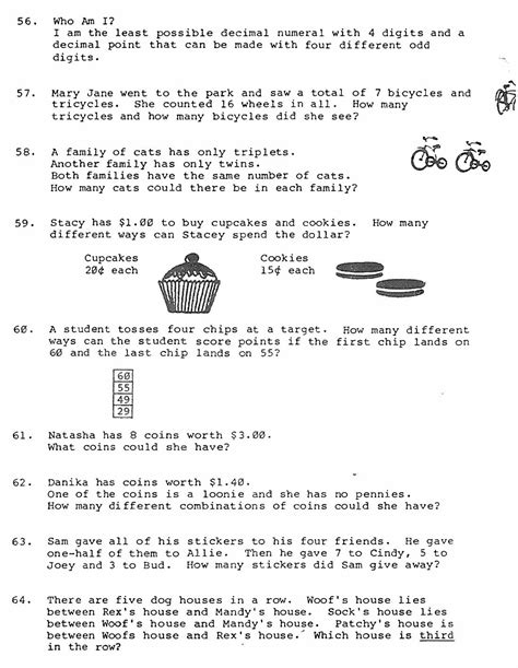 Image result for Grade 3 Problem Solving Worksheets