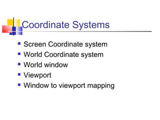 Image result for Screen Coordinate System in Computer Graphics