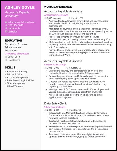 Image result for Accounts Payable Resume Examples