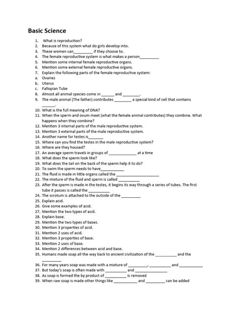 Image result for Sample Science Questions