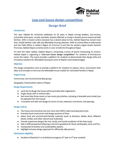 Image result for Design Brief Examples New Building