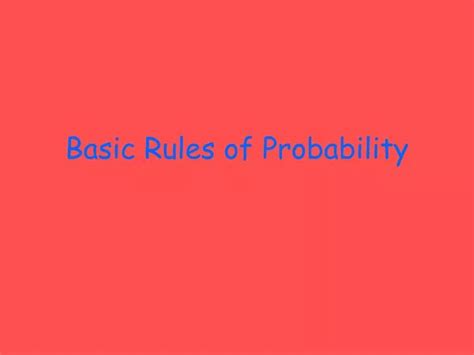 Image result for Basic Probability Rules
