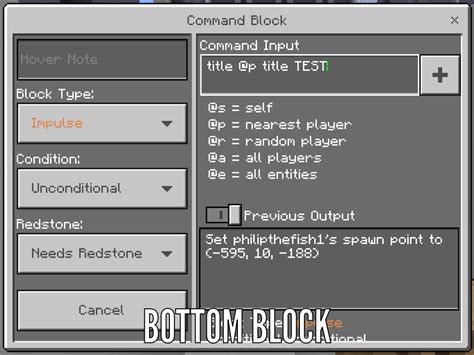 Image result for How to Use Title Command Minecraft 1.16