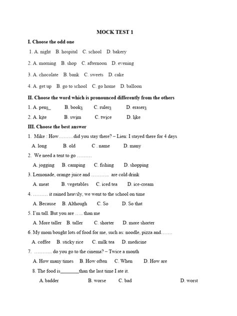 Image result for Mock Test Example