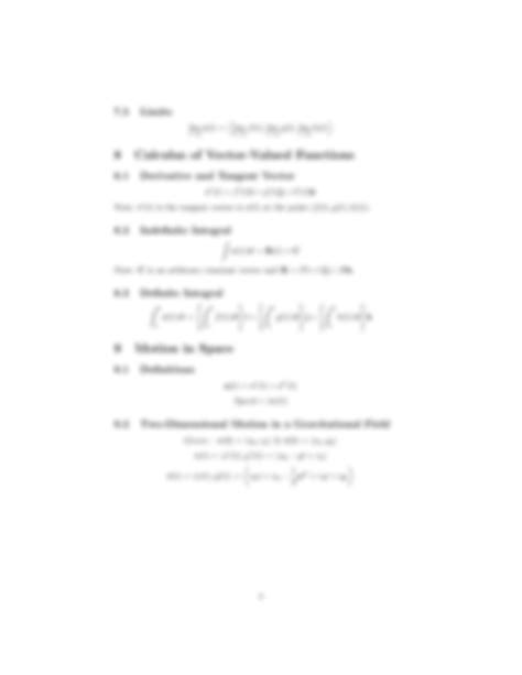 Image result for Integral Calculus Reference Card