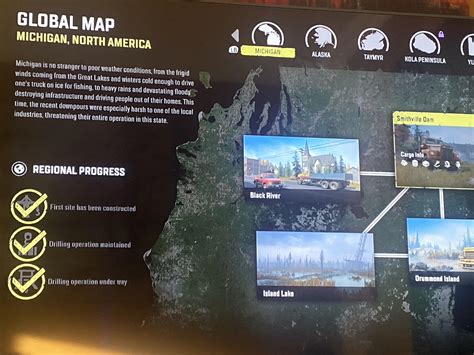 Image result for Snow Runner Michigan Map Platform at Factory