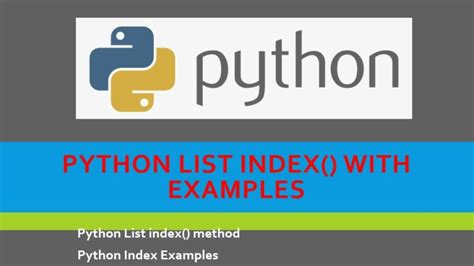 Image result for Index of String in List in Python
