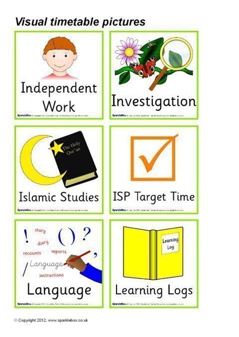 Image result for Visual Timetable KS2