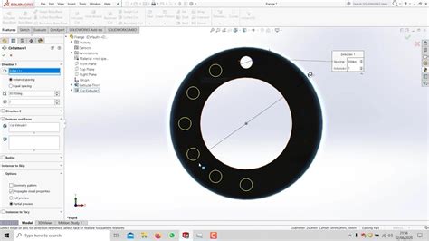Image result for Revolvepattern around Circle SolidWorks