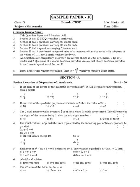 Image result for Math CBSE Sample Paper