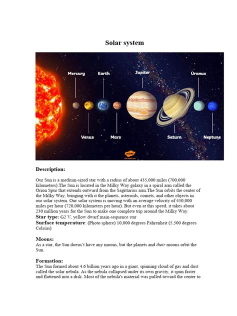 Image result for Solar System Notes PDF Download