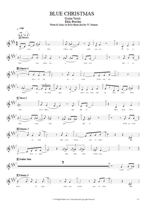 Image result for Blue Christmas Guitar Tutorial