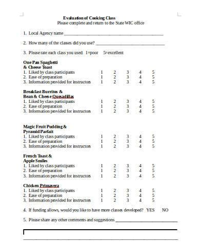 Image result for Class Evaluation Sample