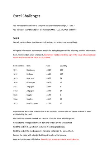 Image result for Excle Basic Task