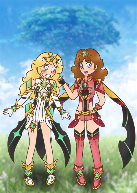 Image result for Pyra X Mythra deviantART