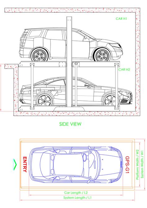 Image result for Stack Parking Dimensions